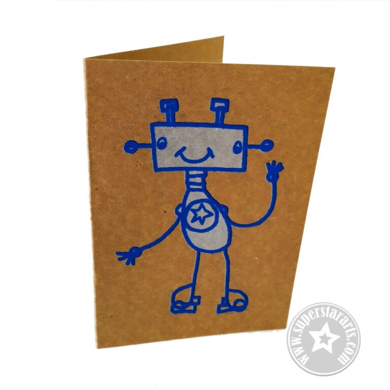 Robot Greetings Card – SuperstarArts