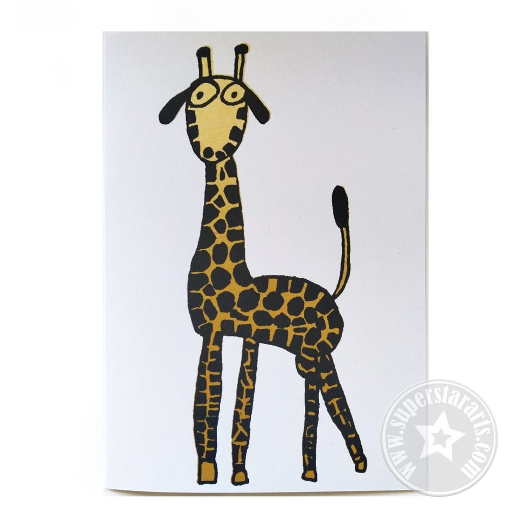 Giraffe Greetings Card – SuperstarArts